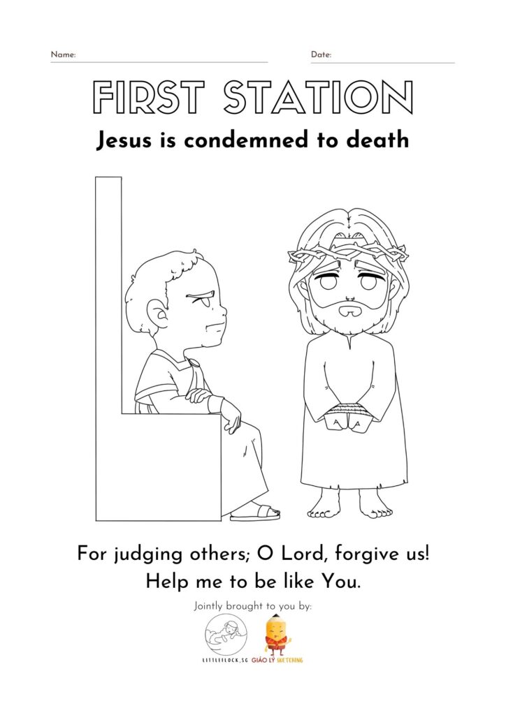 Tranh tô màu Mùa Chay - Little Flock